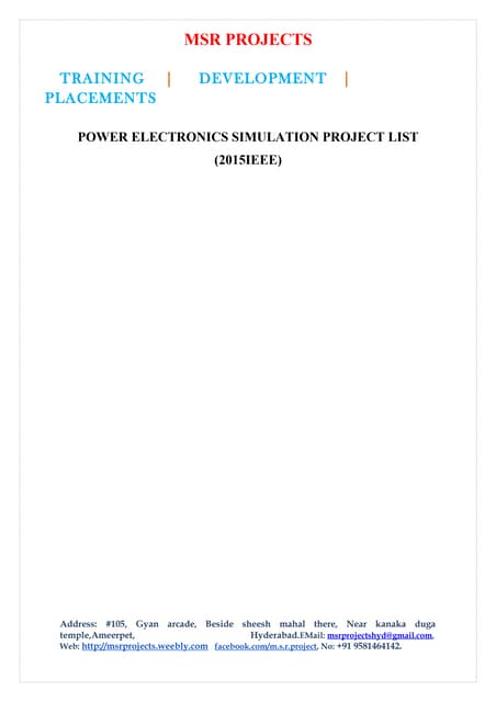 Electronics engineering- Embedded system projects | PDF