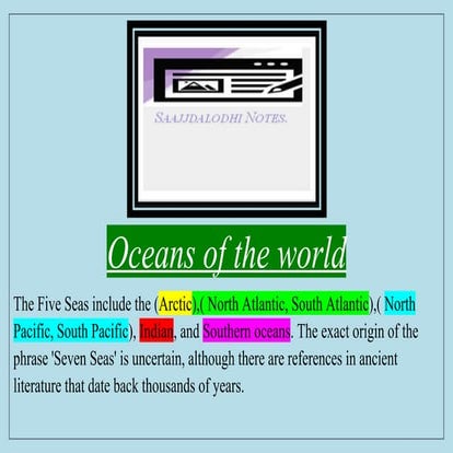 Oceans | PDF
