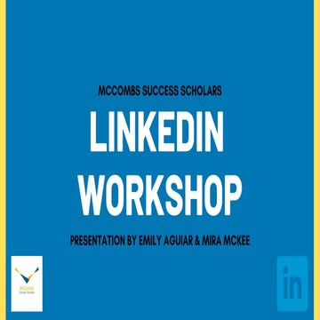 MSS LinkedIn Workshop | PDF