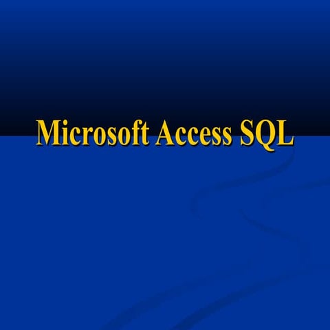 Ms sql | PPT