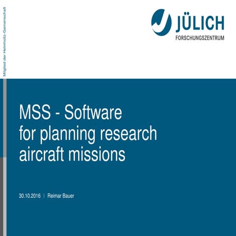 MSS - Software for planning research aircraft missions. | PPT