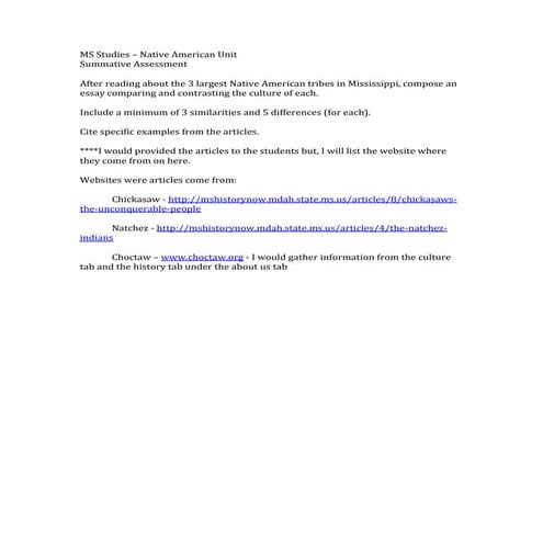 Ms studies – native american unit | DOCX