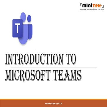 Microsoft Teams - User Guide Presentation | PDF