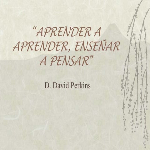 Máster class david perkins | PDF