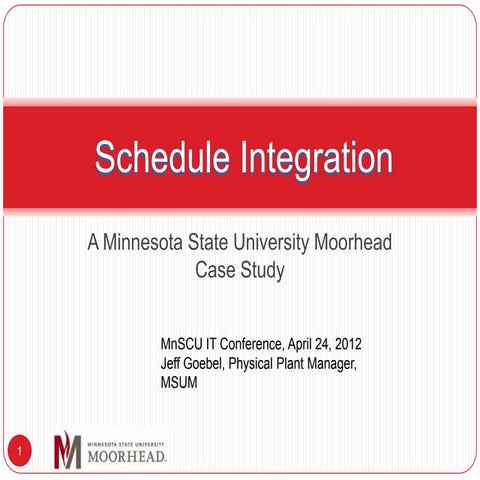 Schedule Integration: MSUM Case Study | PPT