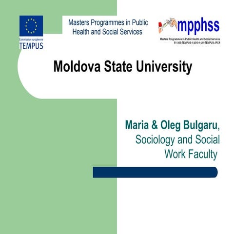 Sociology and social work at Moldova State University | PPT