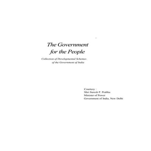 India Government's Scheme Book | PDF