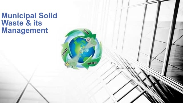 HAZARDOUS WASTE MANAGEMENT---PPT | PPTX