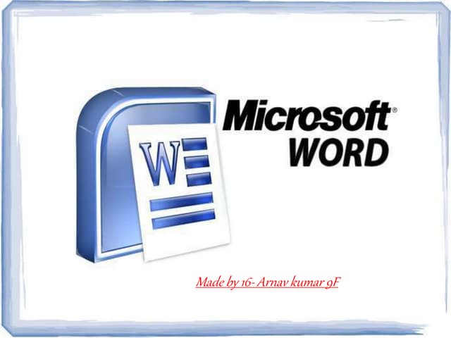 Presentation on msword page layout | PPTX