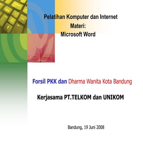 belajar dan latihan microsoft word untuk pemula | PPT
