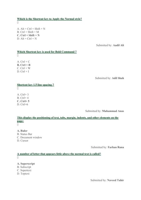 WordPad MCQ Questions and Answers Basic Objective | PDF