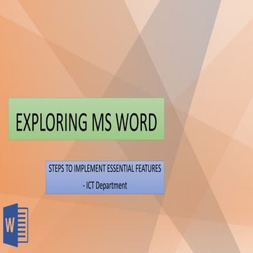Microsoft Word 2016 and above basic knowledge of hoe to use word for ...