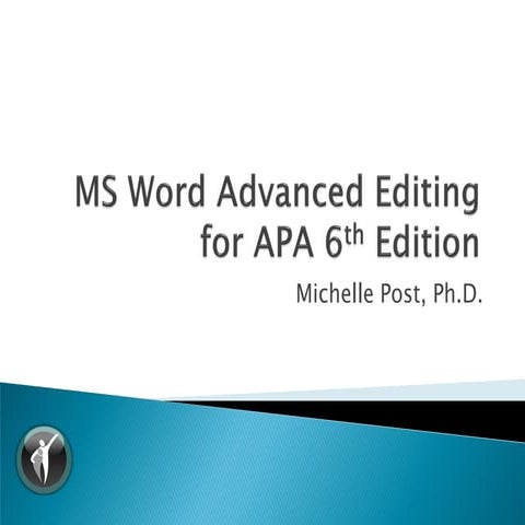 APA 6th Ed - MS Word Advanced Editing v1 | PDF