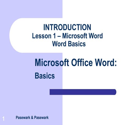 MS WORD BASICS for the beginners or students | PPT