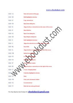 Microsoft Word Shortcut Keys | PDF