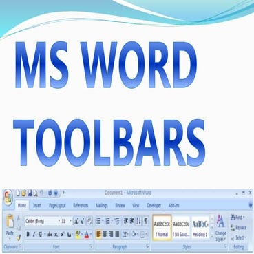 MS WORD TOOLBARS.pptx