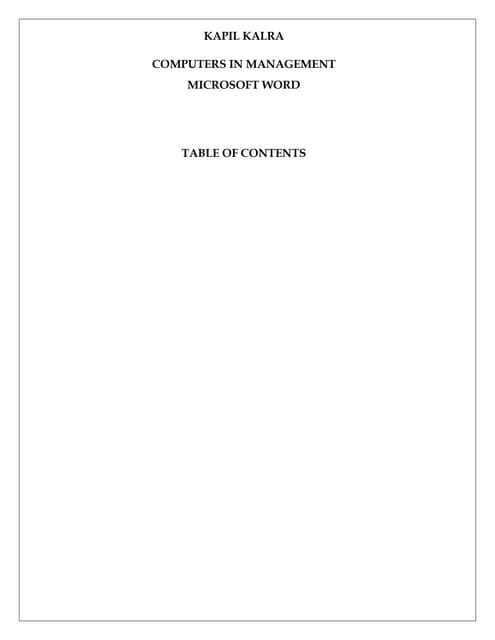 Microsoft word for beginners | PPTX