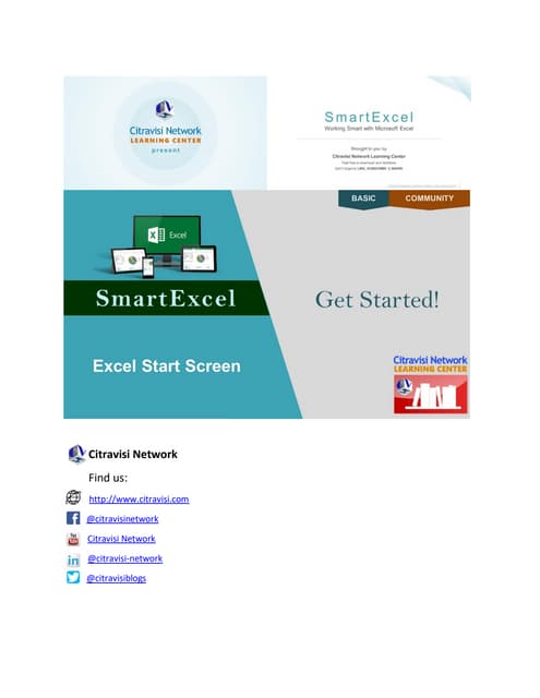 Smartexcel Excel Start Screen Pdf