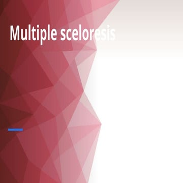 screening model for Multiple sclerosis | PPTX