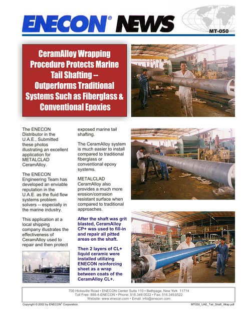 ENECON HELLAS shaft repair | PDF