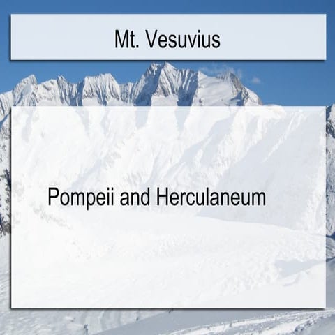 Mt. vesuvius eruption | PPT