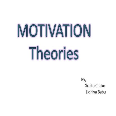 MOtivation Theories | PPT