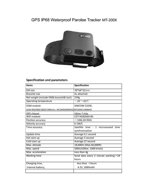 Gv53MG GPS Tracker User Manual | PDF | Computing | Technology & Computing