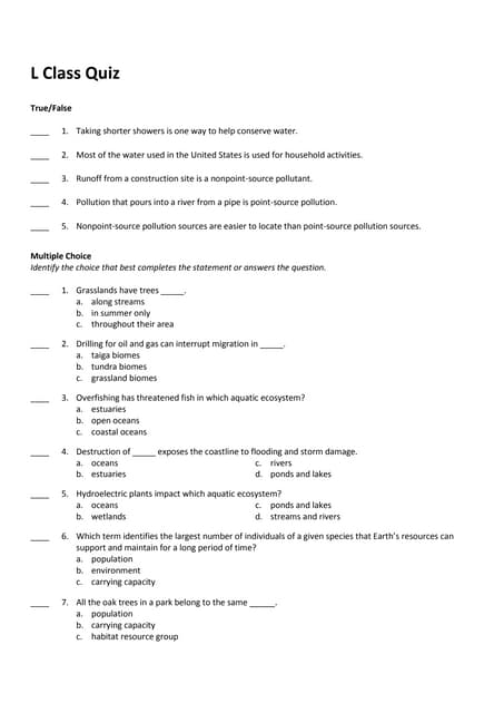 TOS in Science III and Sample Test | PDF