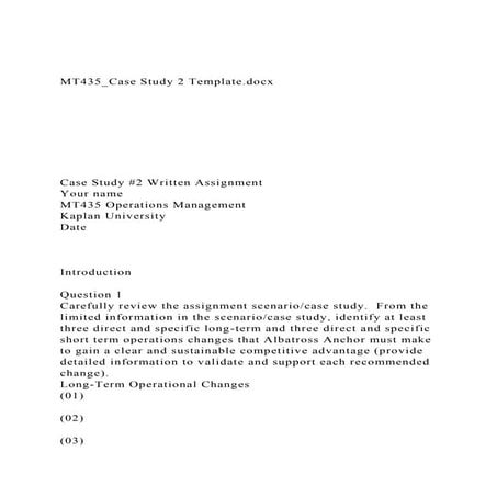 MT435_Case Study 2 Template.docxCase Study #2 .docx