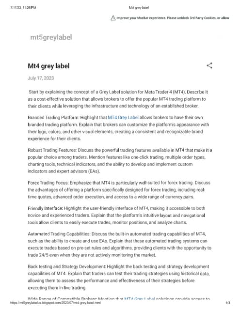 Mt4 grey label | PDF