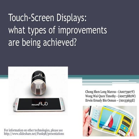 Touch-Screen Displays | PDF