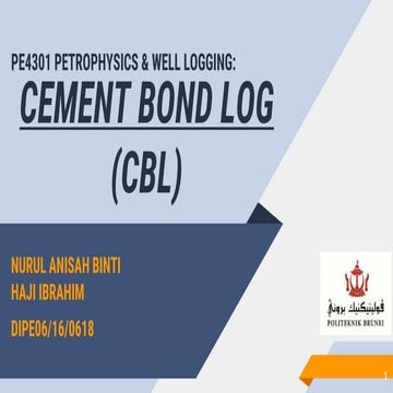 CBL-VDL Cement Bond Logging: Basic Theory & Interpretation | PDF