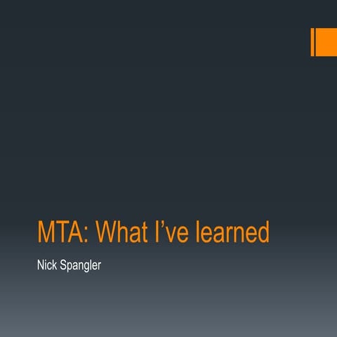 Mta | PPTX