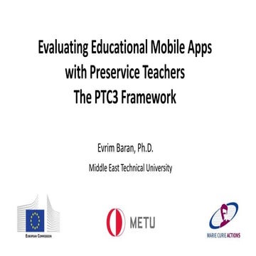 Evaluating Educational Mobile Apps with Preservice Teachers | PPTX