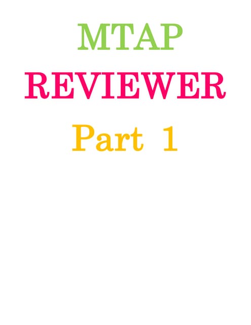 Grade 1 mtap reviewer | PDF
