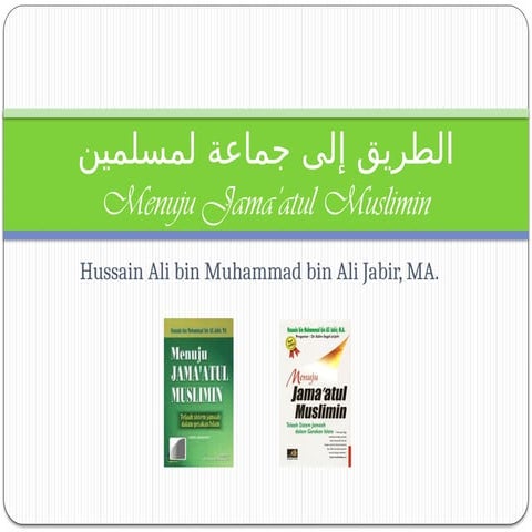 menuju-jamaatul-muslimin. PPT. diambil dari buku | PPTX