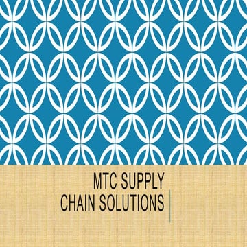 Mtc supply chain optimization | PDF