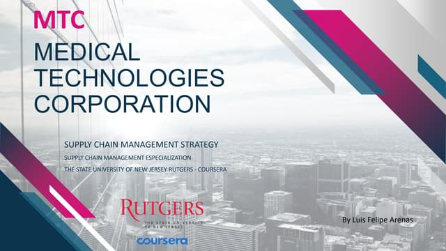 Stryker Supply Chain Presentation Coursera | PDF