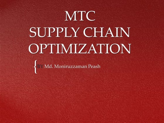 MTC Supply Chain Management LFA | PPT