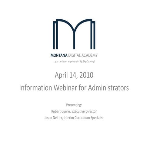 MTDA Administrative Webinar 14 April 2010 | PPT
