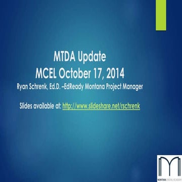 Mtda update mcel 2014 | PPTX | Education industry | Industries