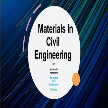 Materials Used In Civil Engineering | PPT