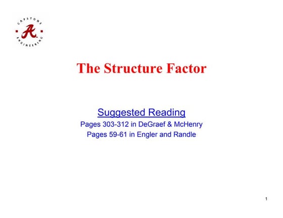 structure factor calculations for x ray diffraction pattern.pptx
