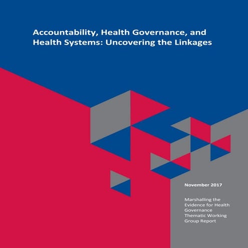 Accountability, Health Governance, and Health Systems: Uncovering the ...