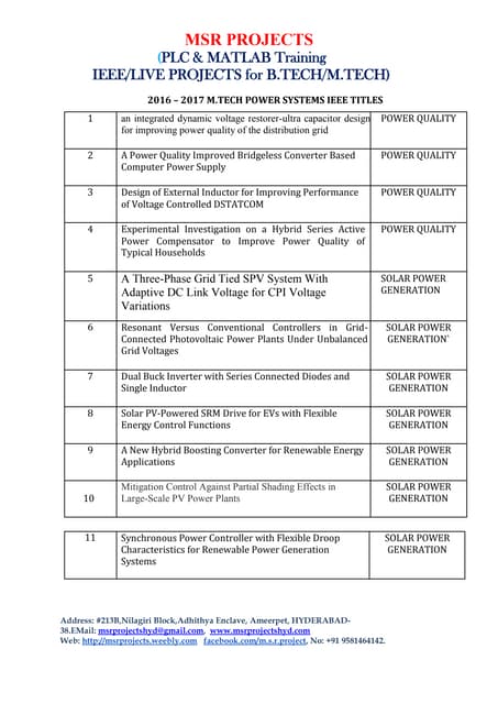 Electronics engineering- Embedded system projects | PDF