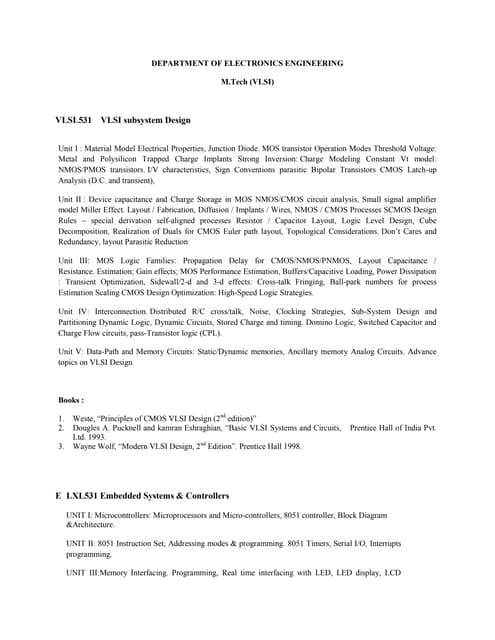 VLSISyllabus.pdf | Computing | Technology & Computing