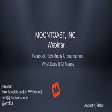 Facebook Rich Media Announcement: What does it all mean? | PPTX