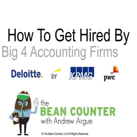 "How To Get Hired by Big 4 Accounting Firms" (WEBINAR) with ...