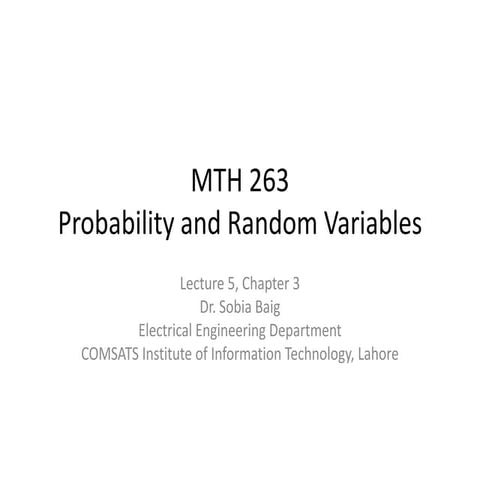 Mth263 lecture 5 | PPTX