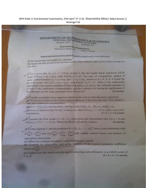 Phy 301 a end sem paper | Energy, IIT Kanpur | PDF